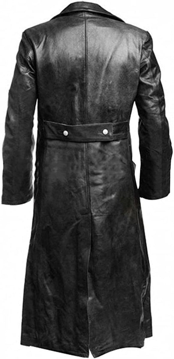 Stylish Men leather coat trench