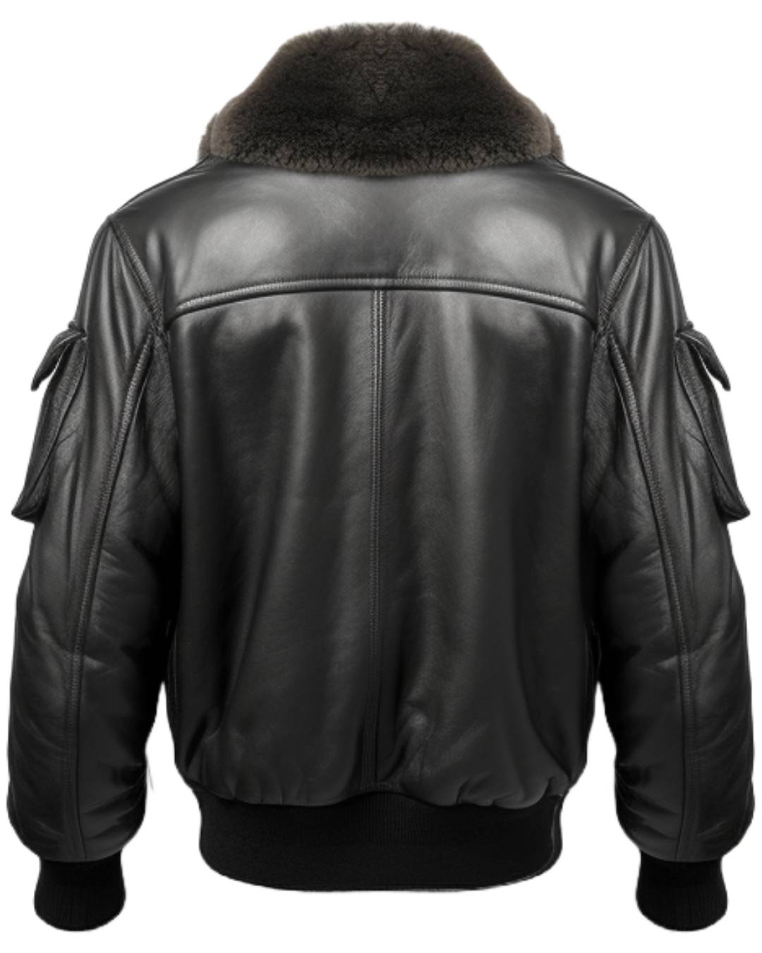 Stylish Men Black Leather Bomber Jacket - G1 Bomber Leather Jacket