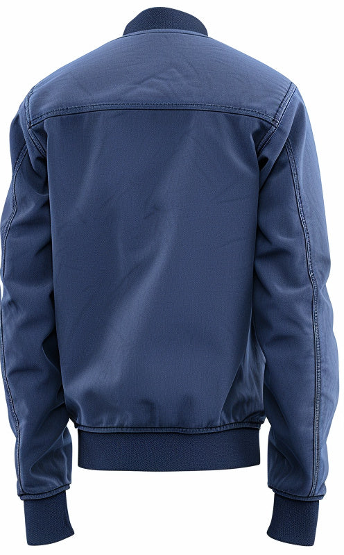 Men Blue Bomber Cotton Jacket – Stylish & Comfortable