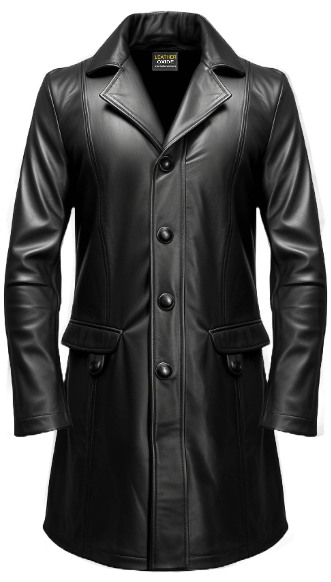 Shop Men Leather Coat - Black Leather Coat for Men