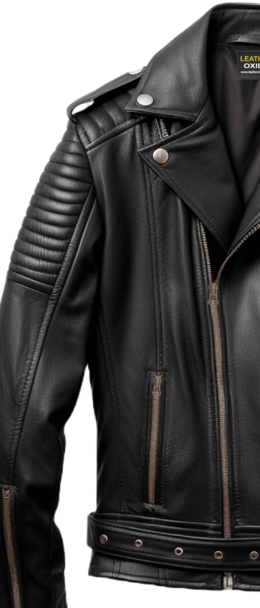 Shop Men Real Leather Biker Jacket - Genuine Leather Jackets