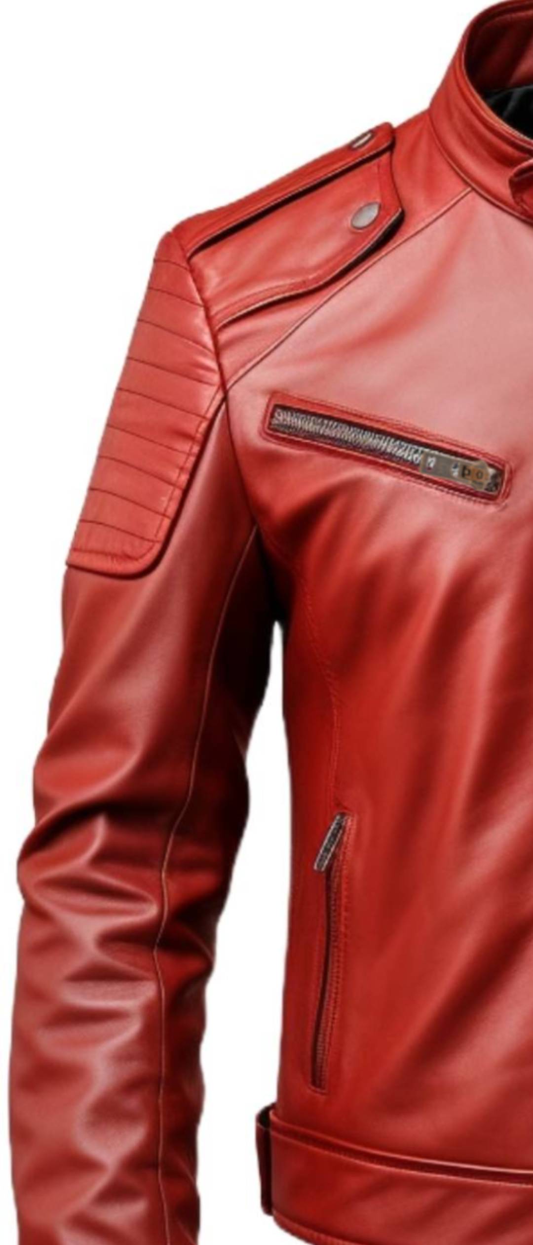 Shop Men Red Leather Jacket - Red Jacket