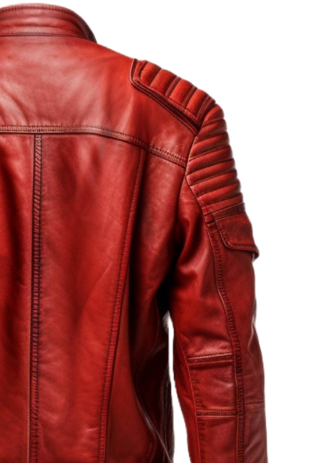 Shop Mens Red Leather Jacket - Waxed Leather Jacket