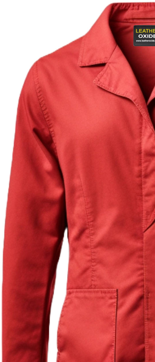 Stylish Red Cotton Jacket
