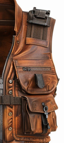 Shop Rust Brown Men Special Military Distressed Leather Vest