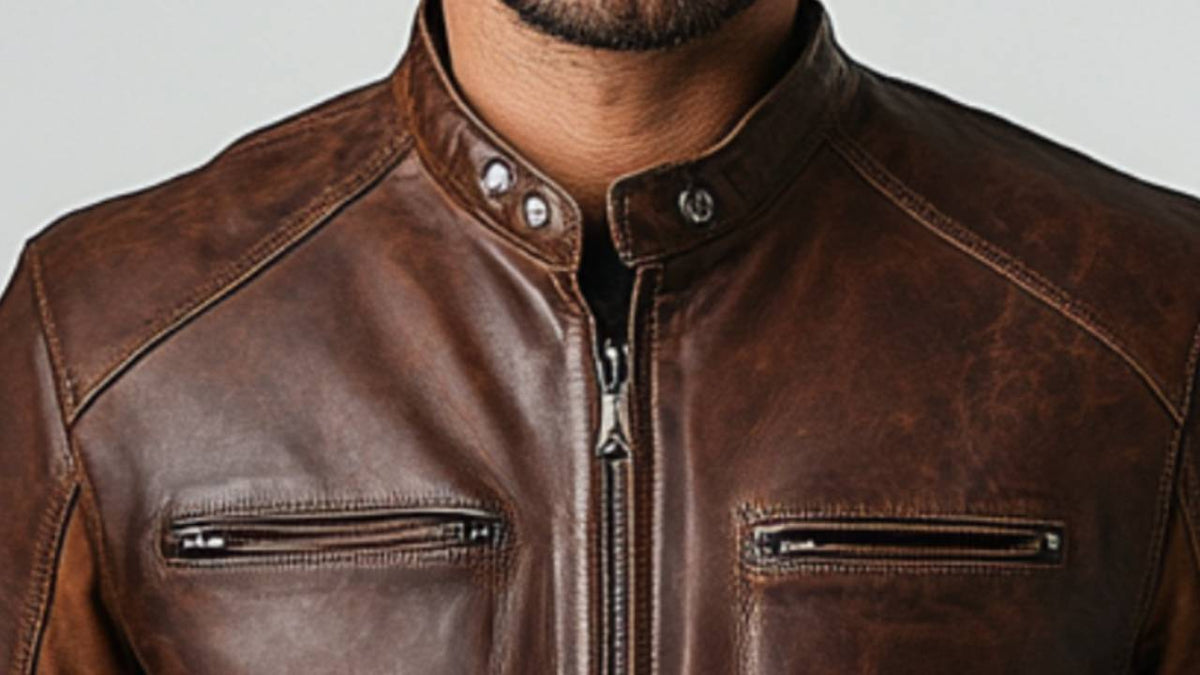 Theodore Brown Leather Jacket - Leather Jacket for Men Brown