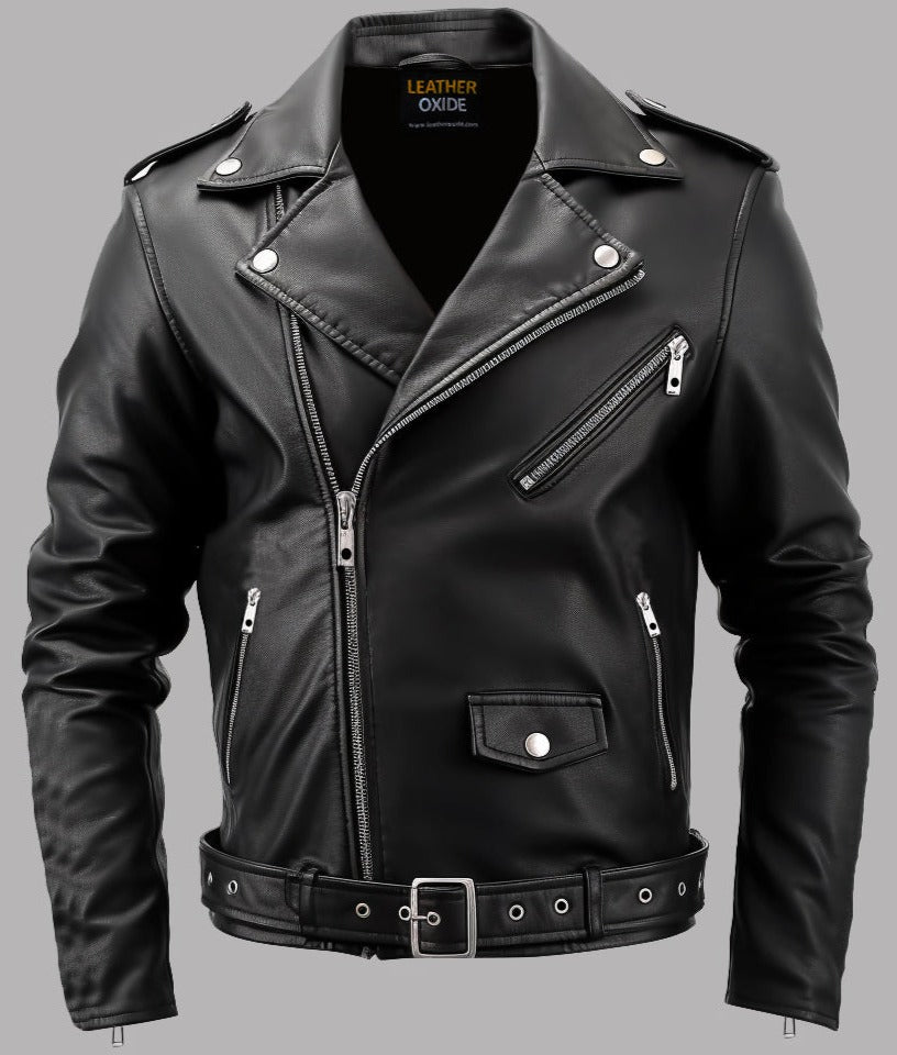 Best Men Boulevard Black Biker Leather Jacket