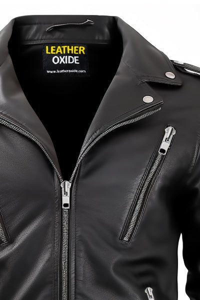 Shop Men Nifty Black Leather Jacket